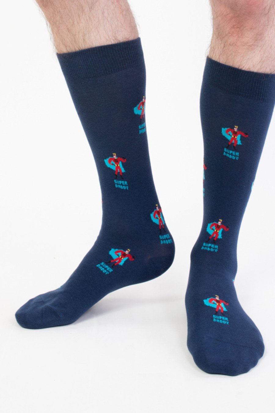 men's superdaddy blue sock